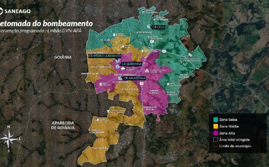 Vazamento deve prolongar falta d'água em bairros de Goiânia e Aparecida ...