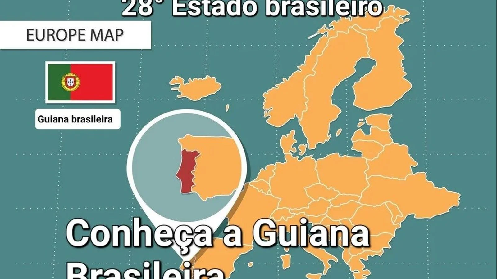 Meme que chama Portugal de ‘Guiana Brasileira’ viraliza